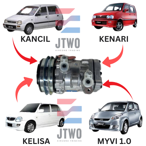 PREMIUM QUALITY AIRCOND COMPRESSOR UNTUK PERODUA KANCIL/ KELISA/ KENARI ...