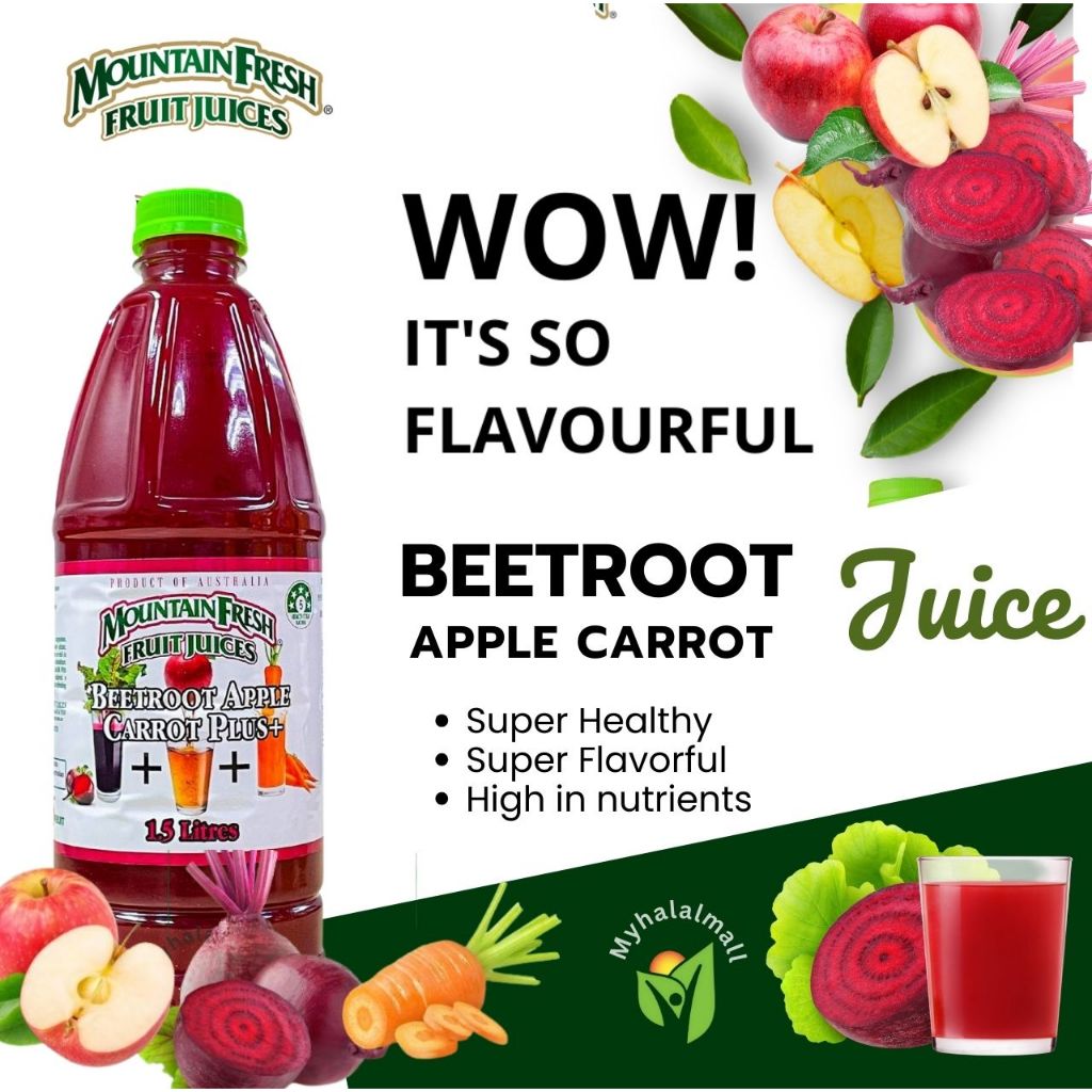 BEETROOT APPLE CARROT Juice MOUNTAIN FRESH - 100% Natural, Halal, Tanpa ...