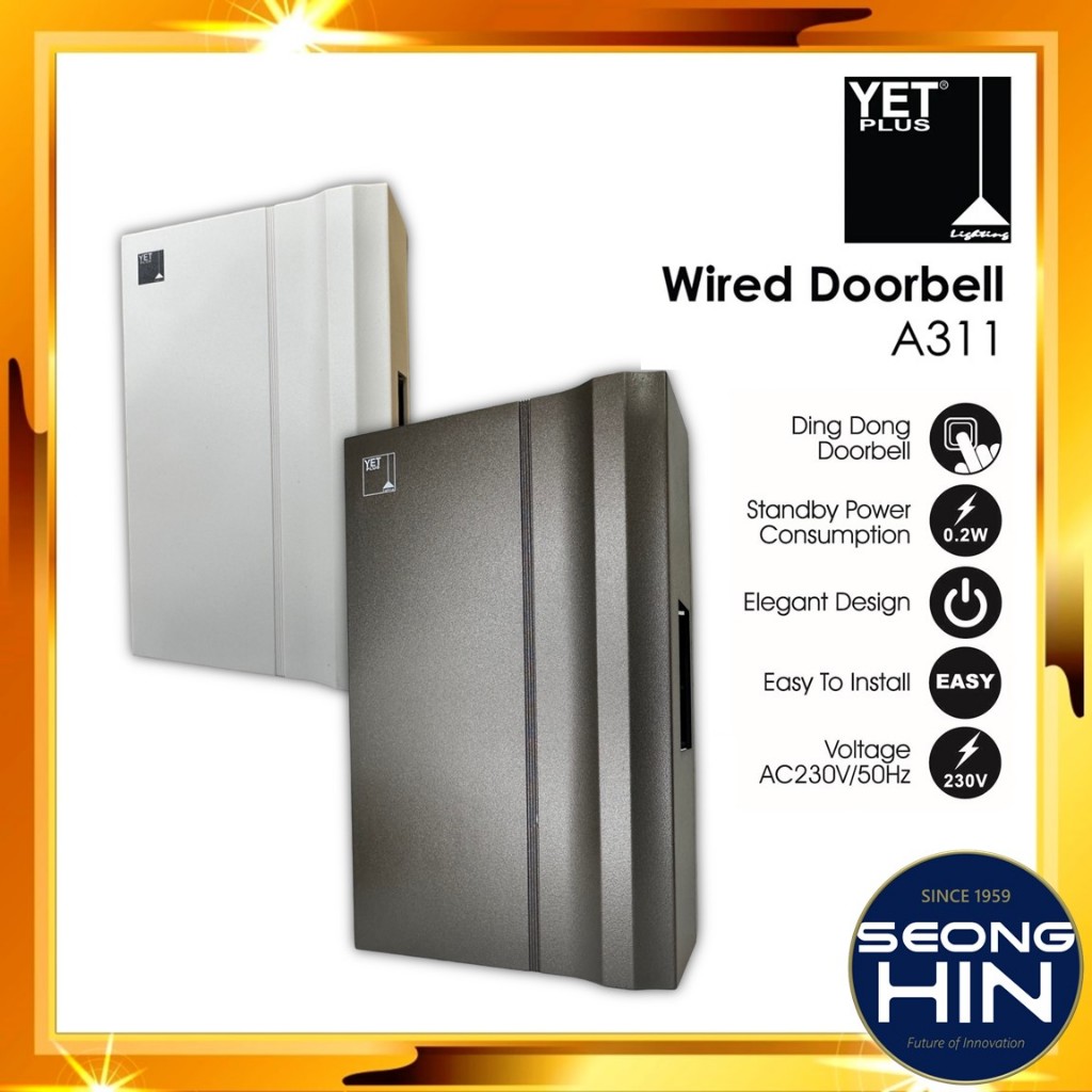 YET Wired Door Bell A311 Home Doorbell Chimes Ding Dong Loceng Wiring ...