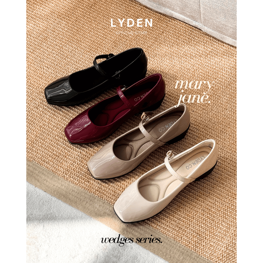 【NEW】Lyden Mary Jane Wedges Series 4cm heels - Classic Black//Maroon ...