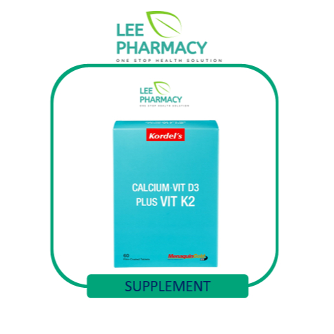 KORDEL'S CALCIUM+VIT D3 PLUS VIT K2 60's (FOR BONE HEALTH) | Shopee ...