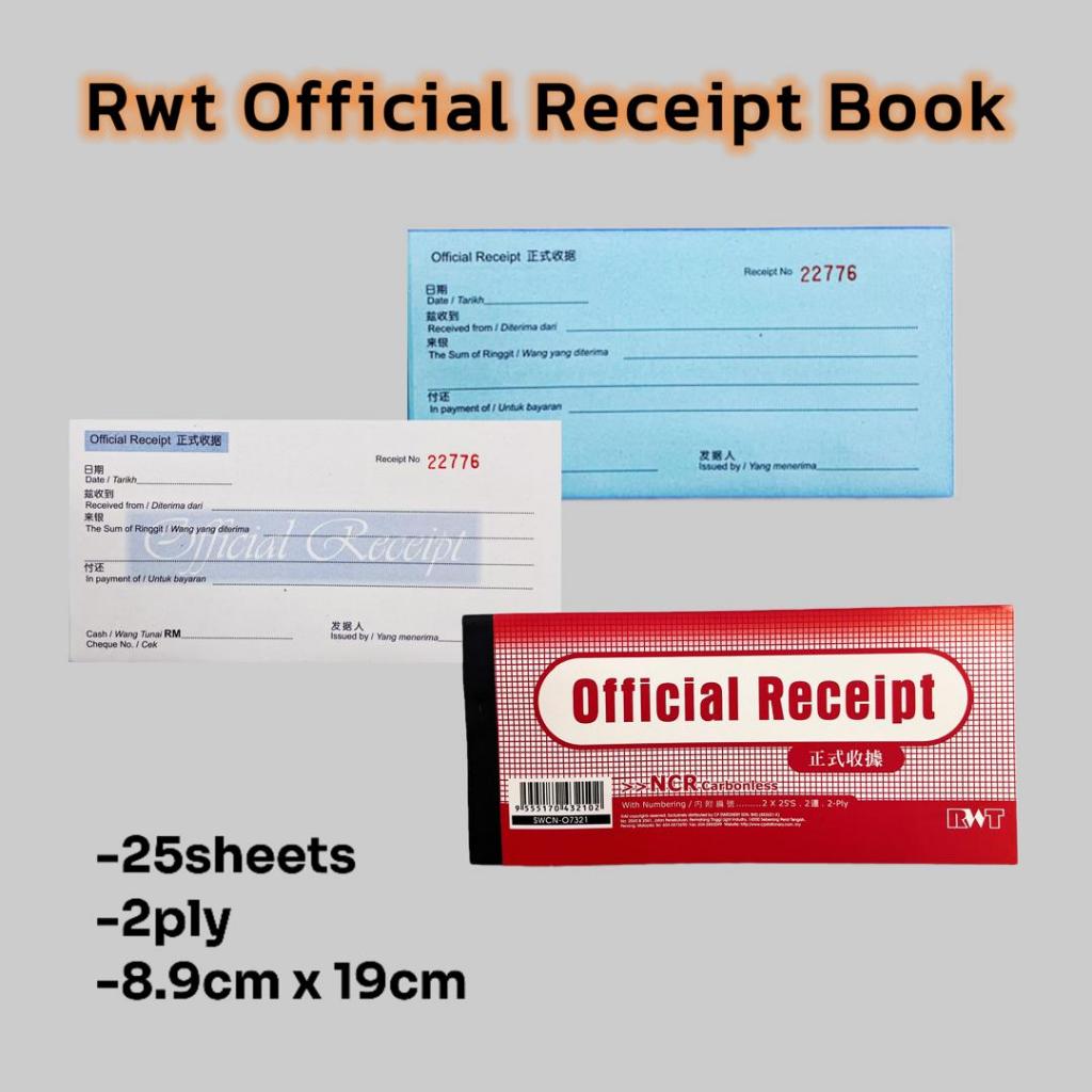 RWT NCR Official Receipt Book// 25 Set x 2ply/ SWCN-07321 / Buku Resit ...