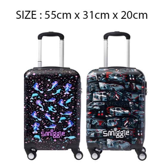 Smiggle Limitless 4 Wheel Suitcase Travel Bag Trolley Hard Case Size L ...