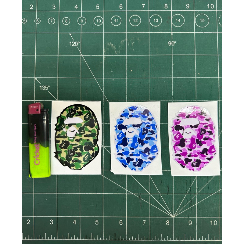 Bape / Bapesss （ Blue / Pink / Green ） Sticker Printing | Shopee Malaysia
