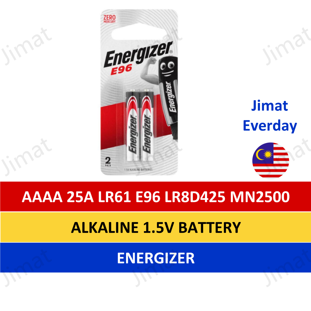ENERGIZER AAAA E96 25A LR61 MN2500 MX2500 E96BP-2 LR8D425 Battery ...
