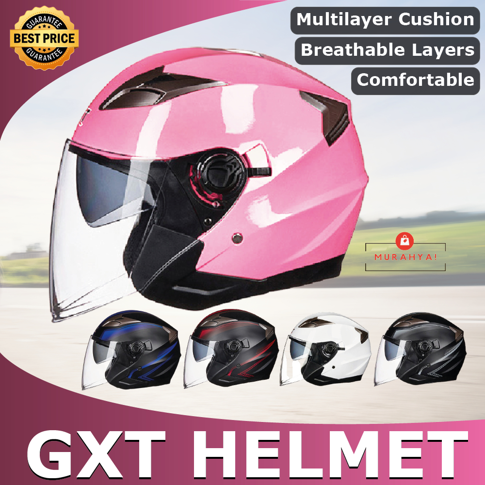 GXT Helmet motor Topi keledar visor dwi lapis motosikal Stylish ...