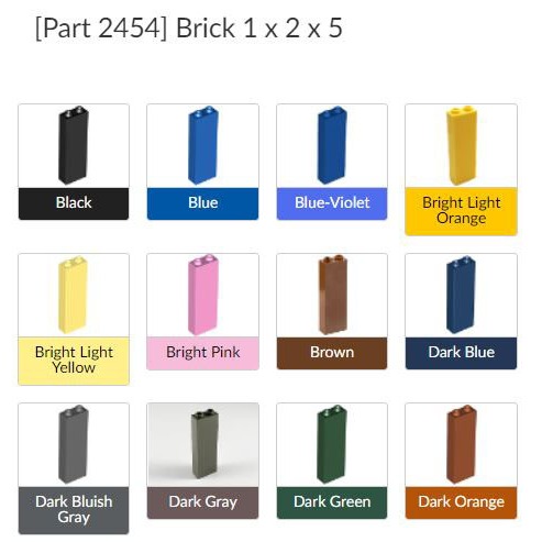 A45.[Ready Stock] 2454. Original Lego Parts : Brick 1 x 2 x 5 | Shopee ...