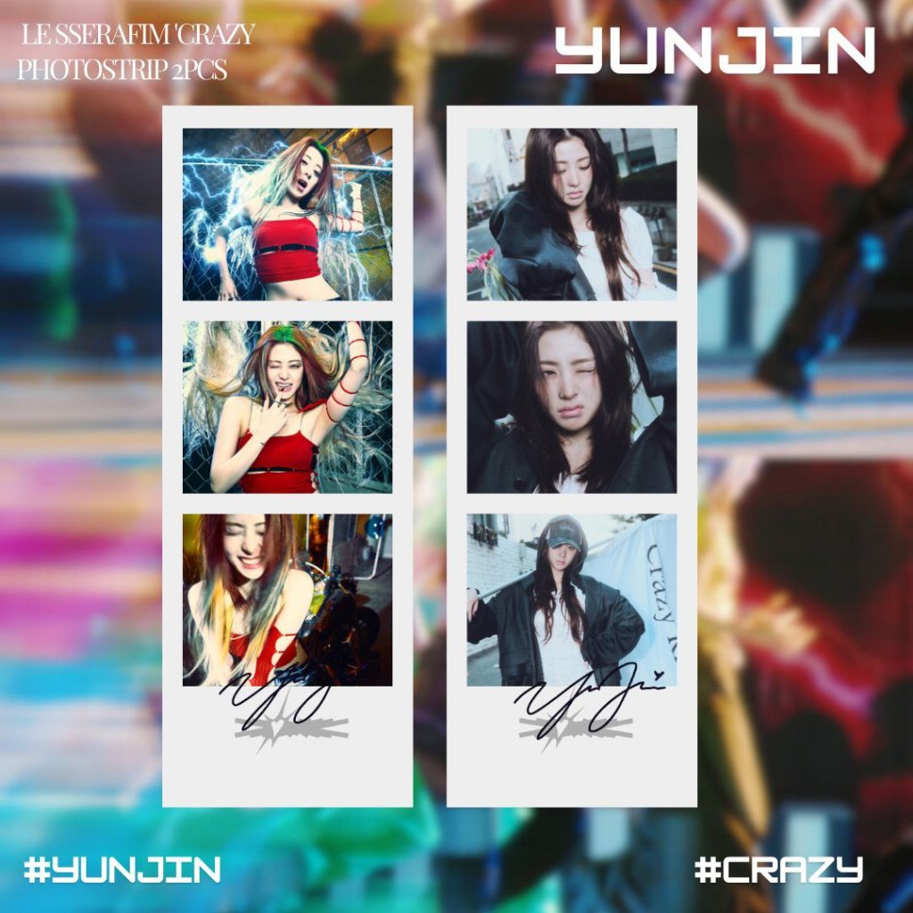 [LE SSERAFIM] PHOTOSTRIP LESSERAFIM CRAZY SAKURA KAZUHA YUNJIN CHAEWON EUNCHAE SET KPOP | Shopee ...