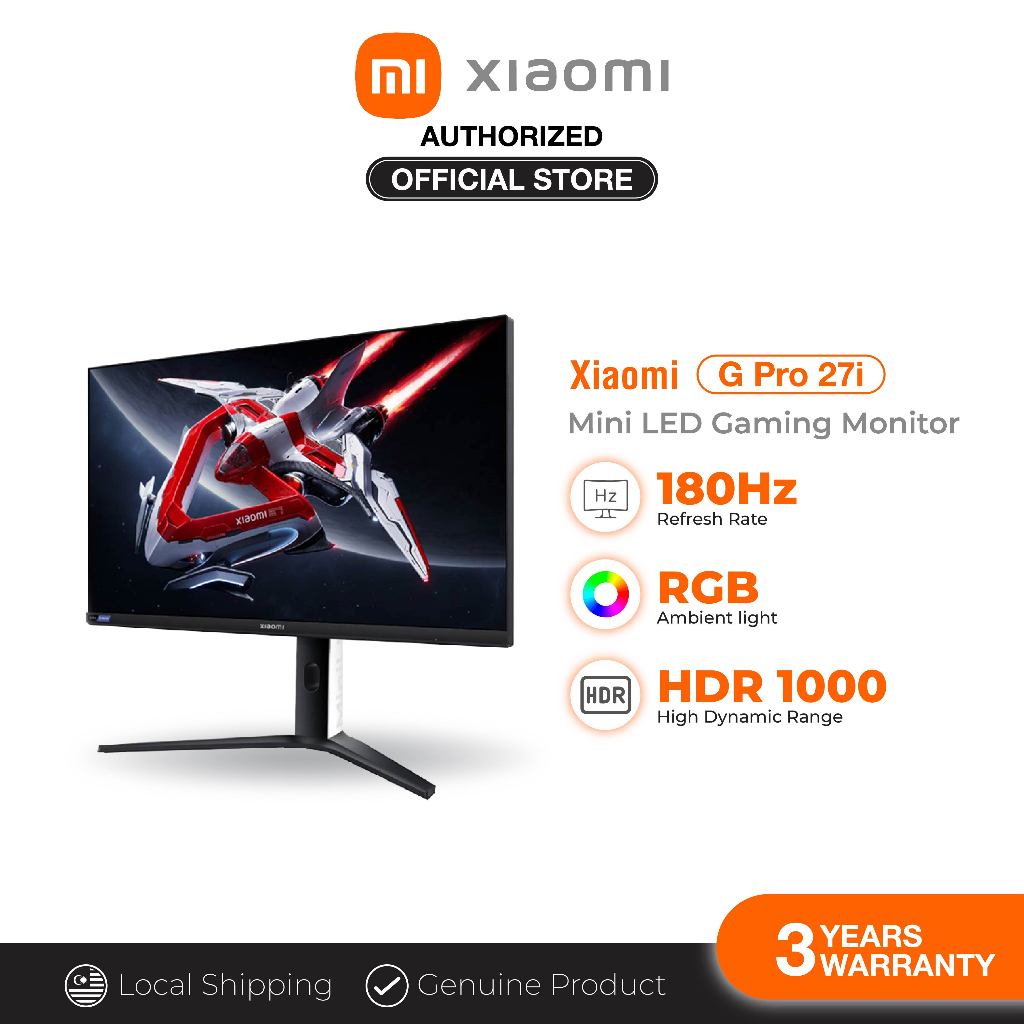 [New]Xiaomi Mini LED Gaming Monitor G Pro 27i 2K 180Hz/1ms GTG/Free ...