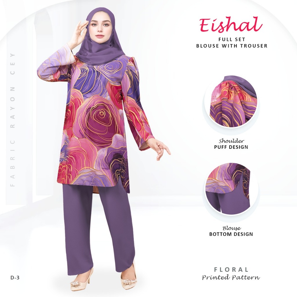 New Arrival Eishal Full Set Blouse with Trouser by H&H TEXTILES ...