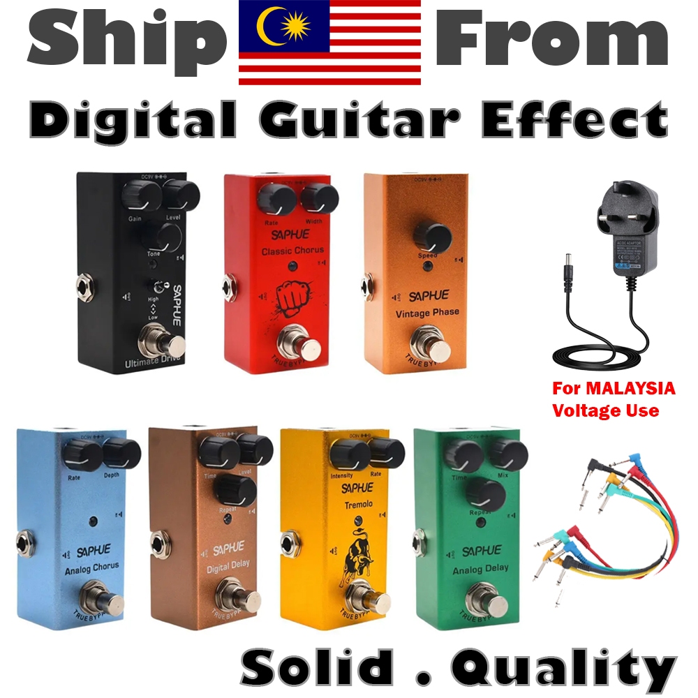 SAPHUE Electric Guitar Pedal Guitar Effector Vintage Overdrive/Distortion Crunch/Distortion ...