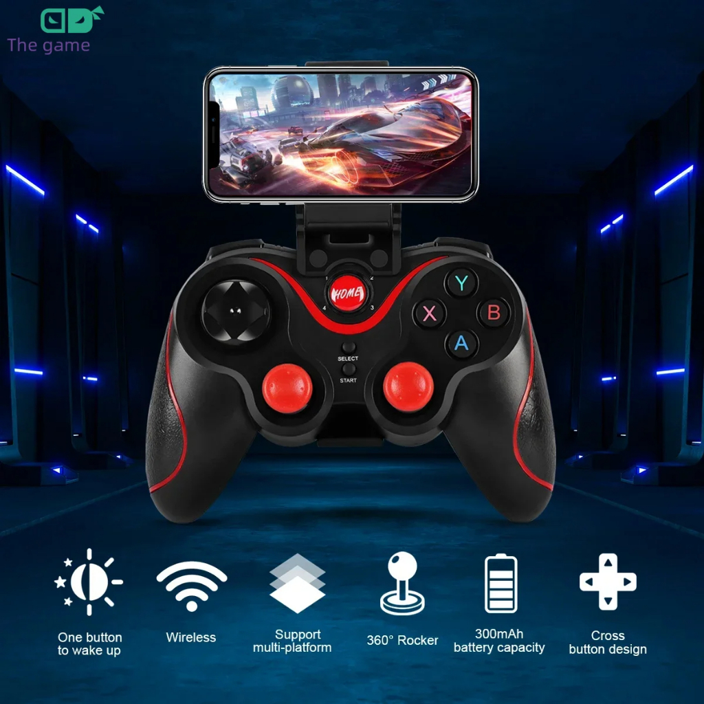 Wireless Controller Gamepad Wireless Gamepad Mobile Holder Long ...