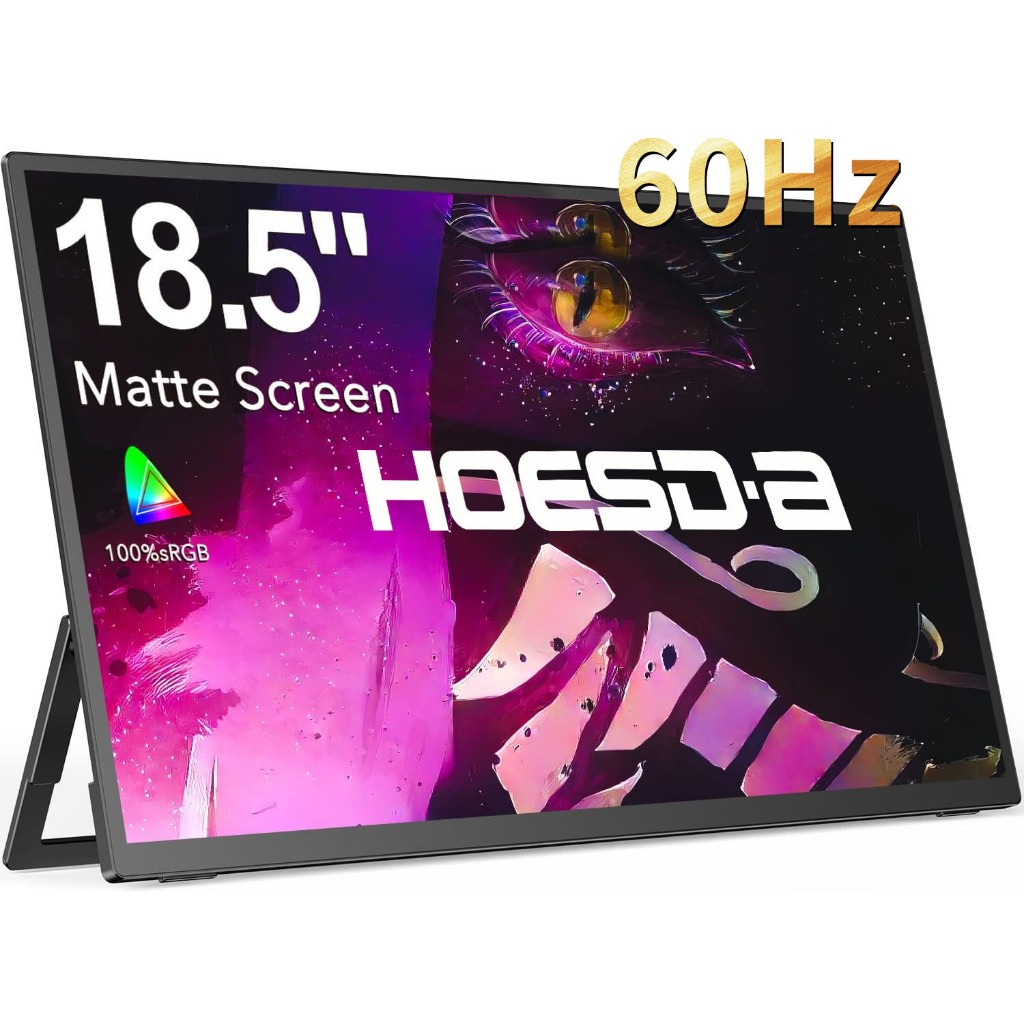 HOESD.a 18.5 inch Portable Monitor 1080P IPS 100%sRGB USB-C Large ...
