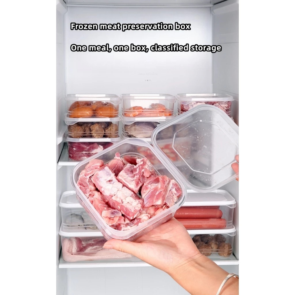 Fresh Seal Refrigerator Freezer Organizer Kitchen Meat Food Storage Box ...