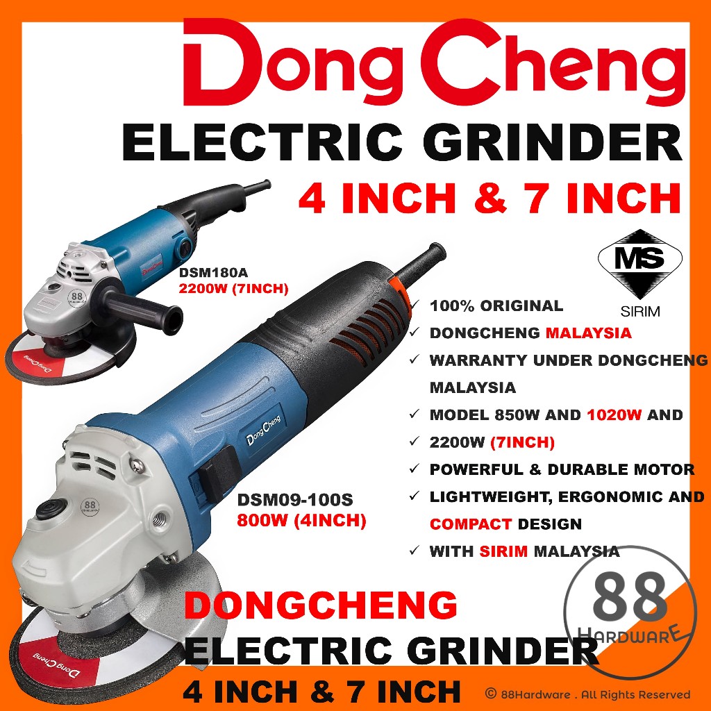 DONGCHENG GRINDER 4INCH 7INCH grinder potong besi dongcheng grinder ...