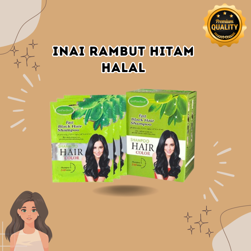 🔥INAI RAMBUT HALAL HITAM🔥Inai Rambut Halal Sepantas 5 Minit | Shopee ...