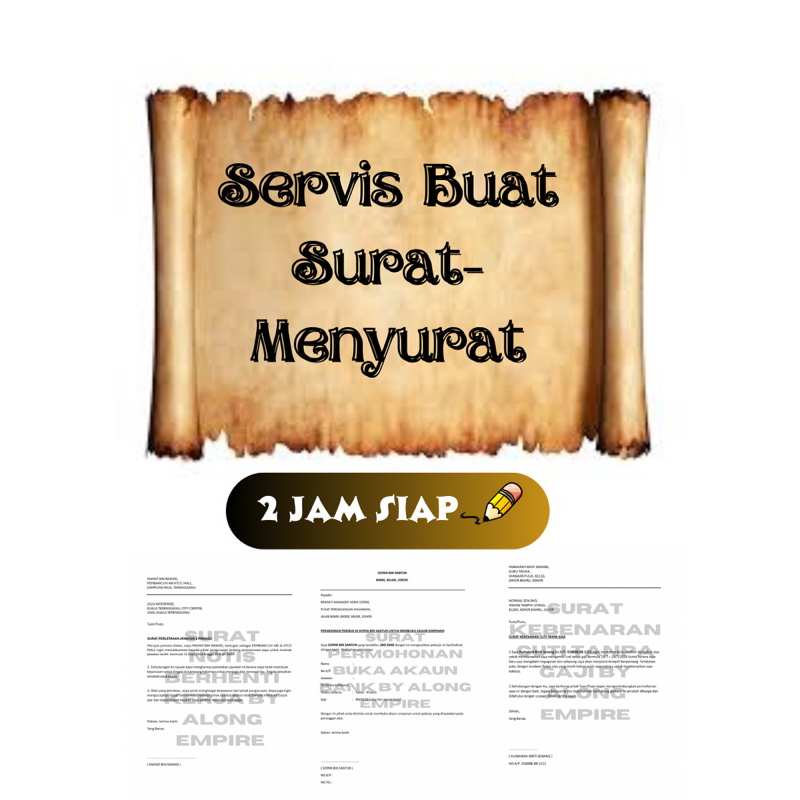 SERVIS BUAT SURAT-MENYURAT📃 | Shopee Malaysia