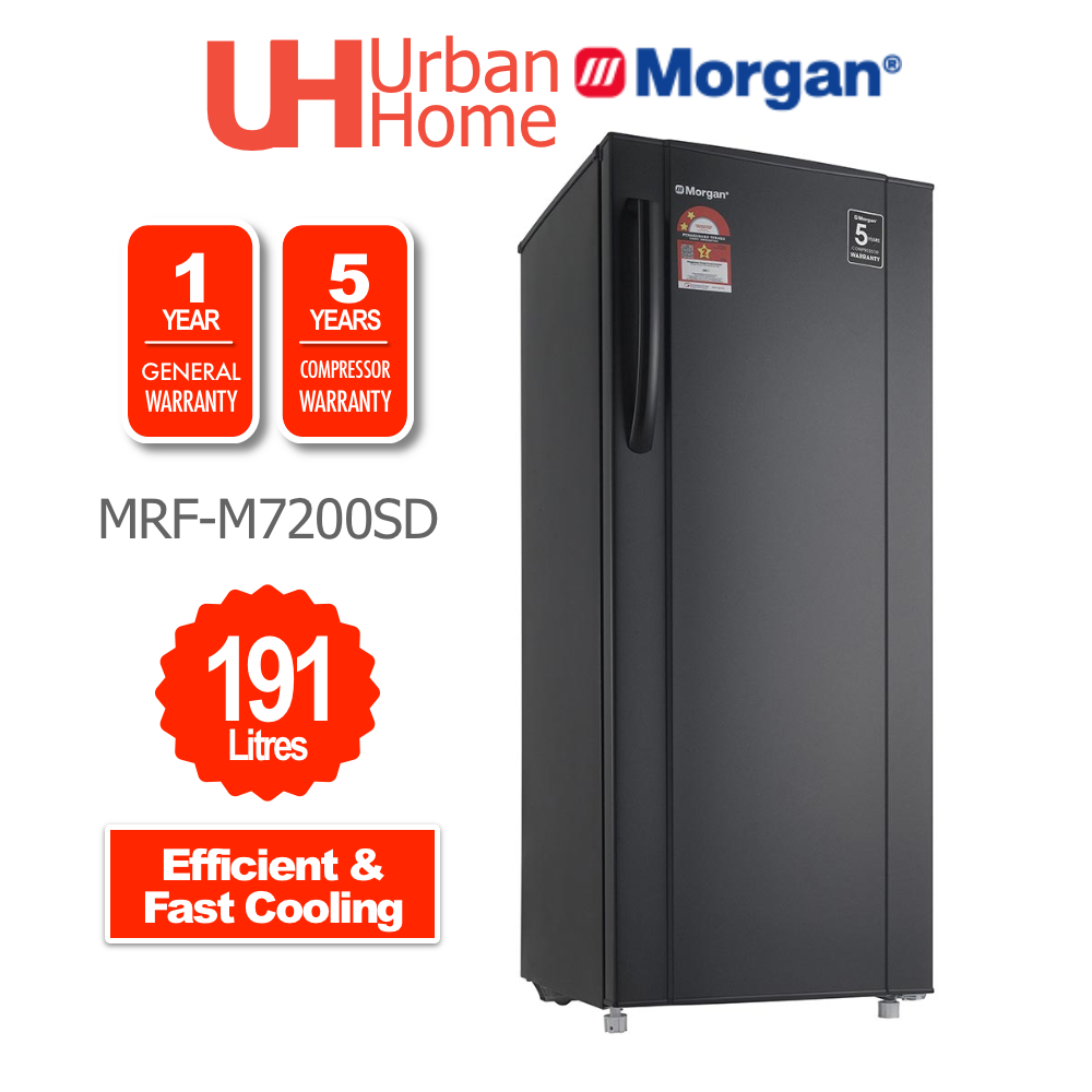 Morgan Single Door Fridge Refrigerator Peti Sejuk ( 191L ) MRF-M7200SD ...