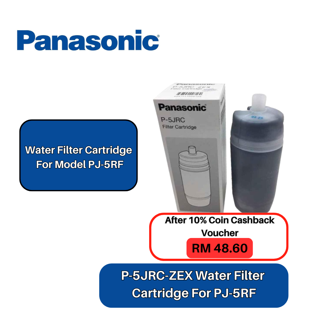 [𝐅𝐑𝐄𝐄 𝐃𝐄𝐋𝐈𝐕𝐄𝐑𝐘] Panasonic Water Filter P-5JRC Cartridge P-5JRC-ZEX For ...