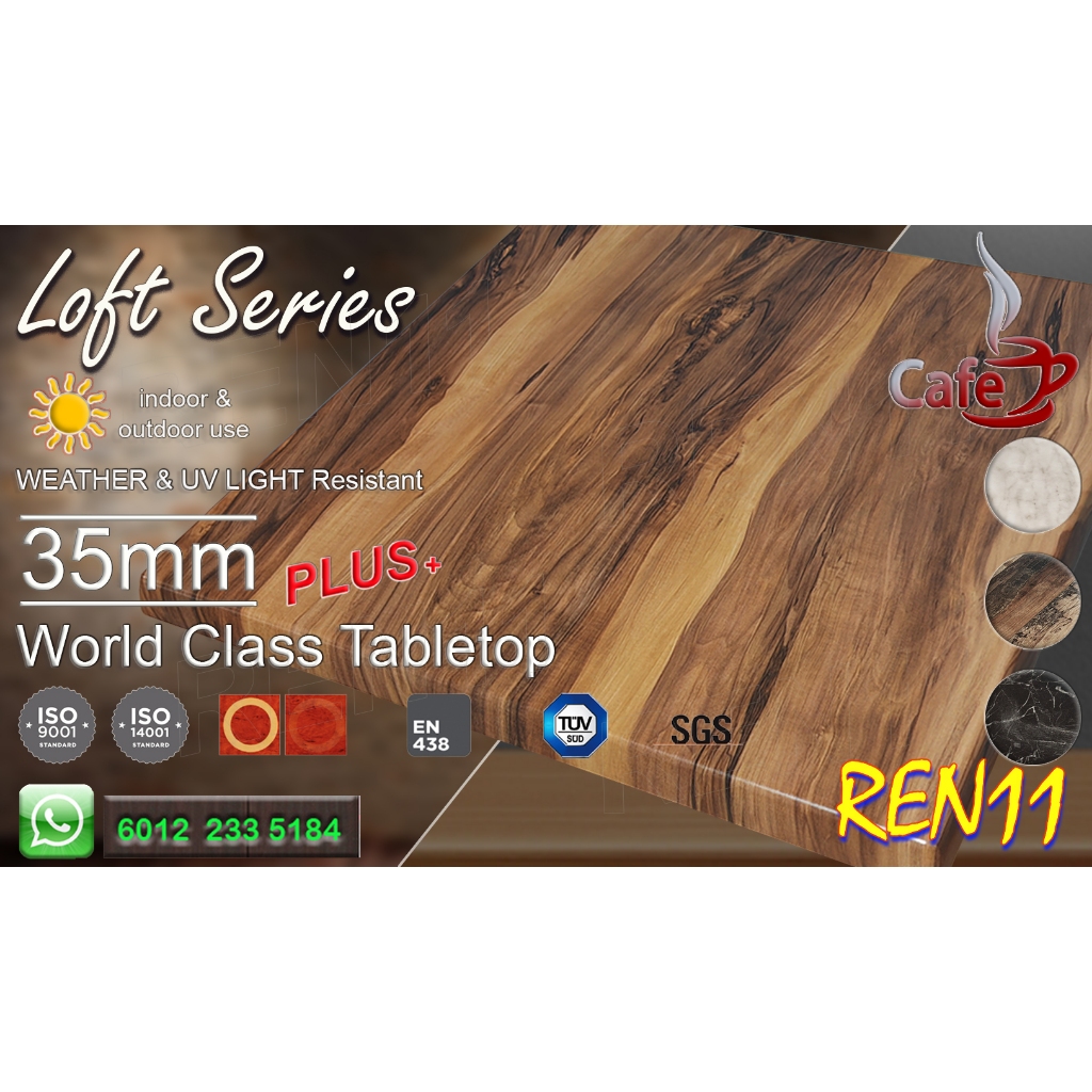 Restoran Furniture ,Meja Makan, Solid Table Top - without leg - Ready ...