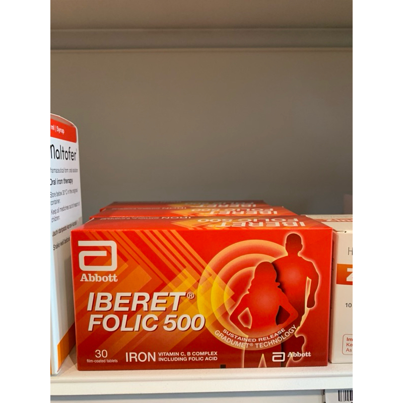 IBERET FOLIC 500 IRON TABLET (BOX) | Shopee Malaysia