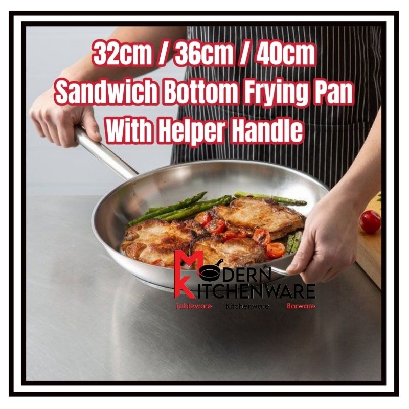 【ModernKitchenware】Qware 3-Ply Stainless Steel Sandwich Bottom Frying ...