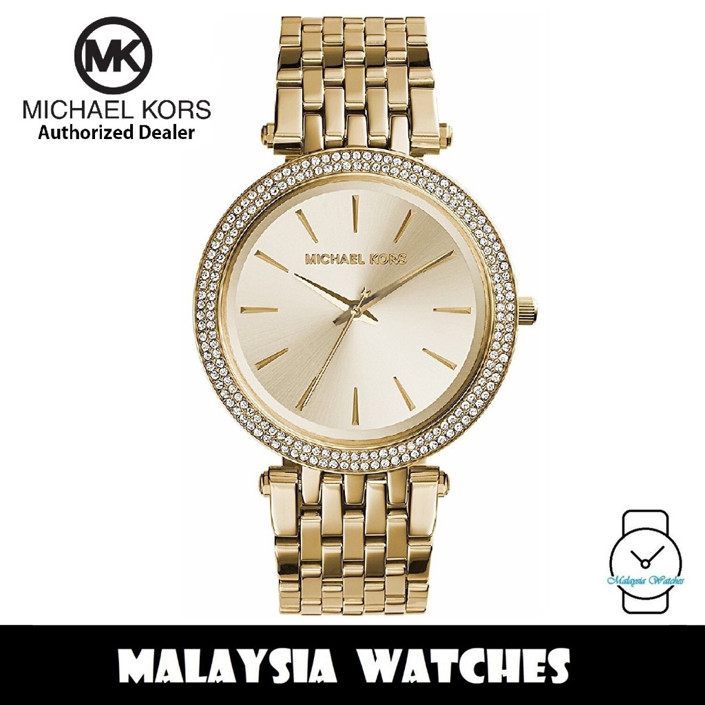 (100% Original) MICHAEL KORS Ladies MK3191 Darci Glitz Gold Dial ...