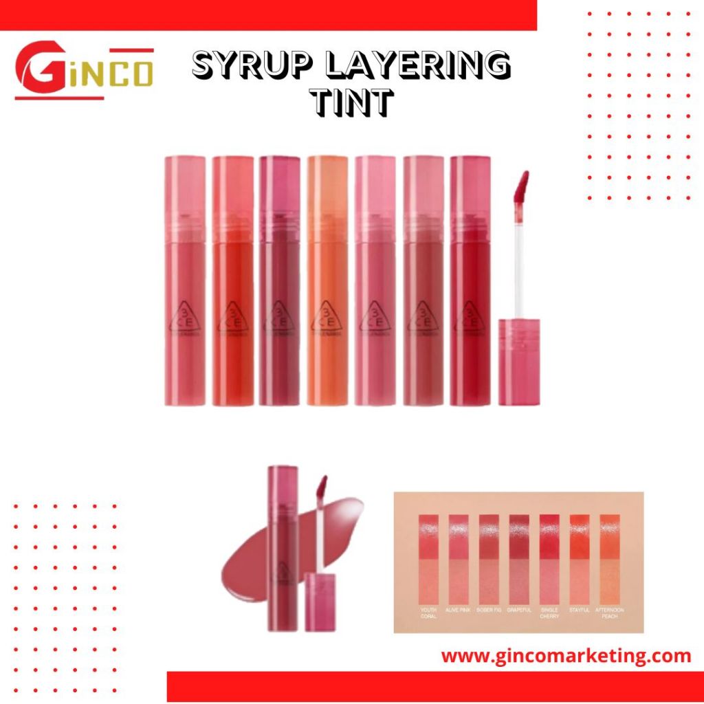 3CE Syrup Layering Tint 4.7g Long-Lasting Moisturizing High-Pigment Lip ...