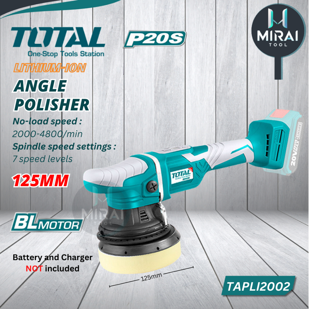 TOTAL TAPLI2002 Li-ion Angle Polisher 125MM (5") SOLO | Shopee Malaysia