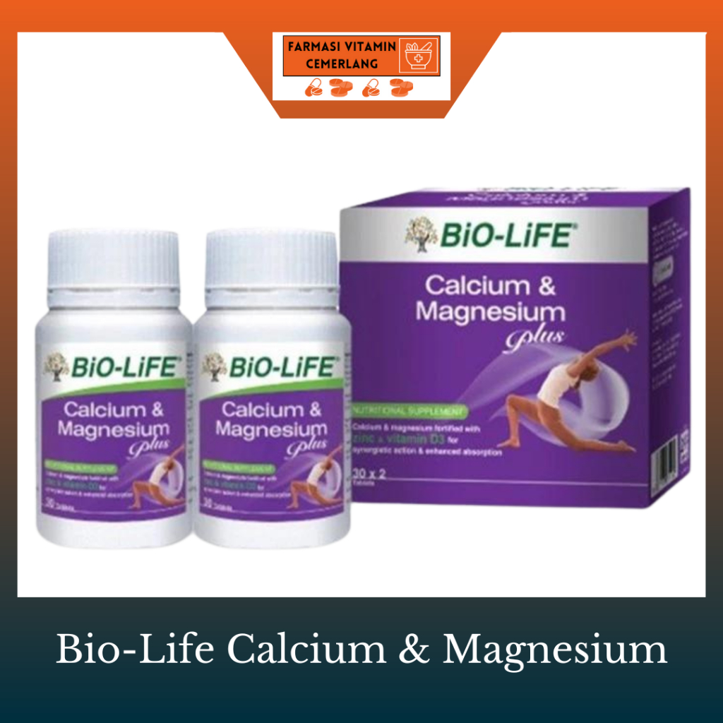 Bio-Life Calcium Magnesium Plus | 30's Tablet x 2 | Exp 31/1/2025 ...