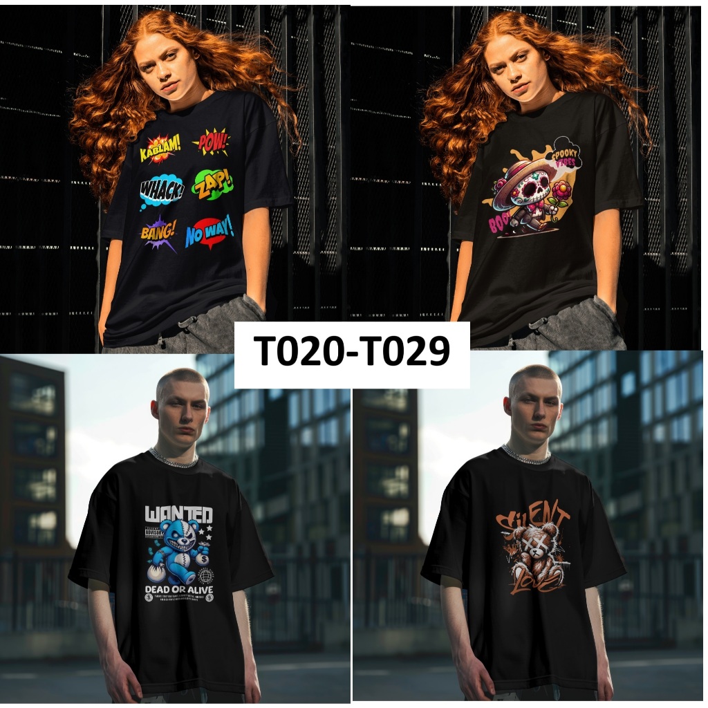 WAHAHA Oversize 230gsm Unisex 100% Heavy Cotton T-Shirt Round Crew Neck Women Men Casual ...