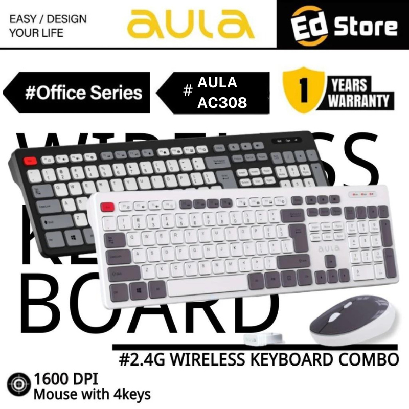 AULA AC308 Wireless Keyboard Mouse Set / AULA AC208 3 in 1 Keyboard and Mouse and Mouse Pad Set ...