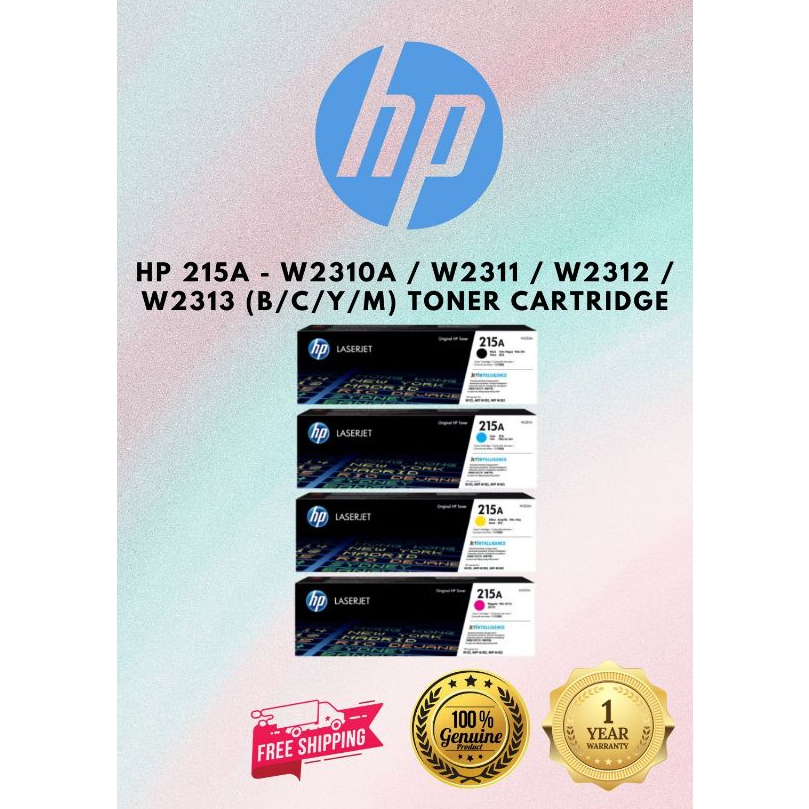 HP 215A / W2310A / W2311 / W2312 / W2313 (B/C/Y/M) TONER CARTRIDGE [100 ...