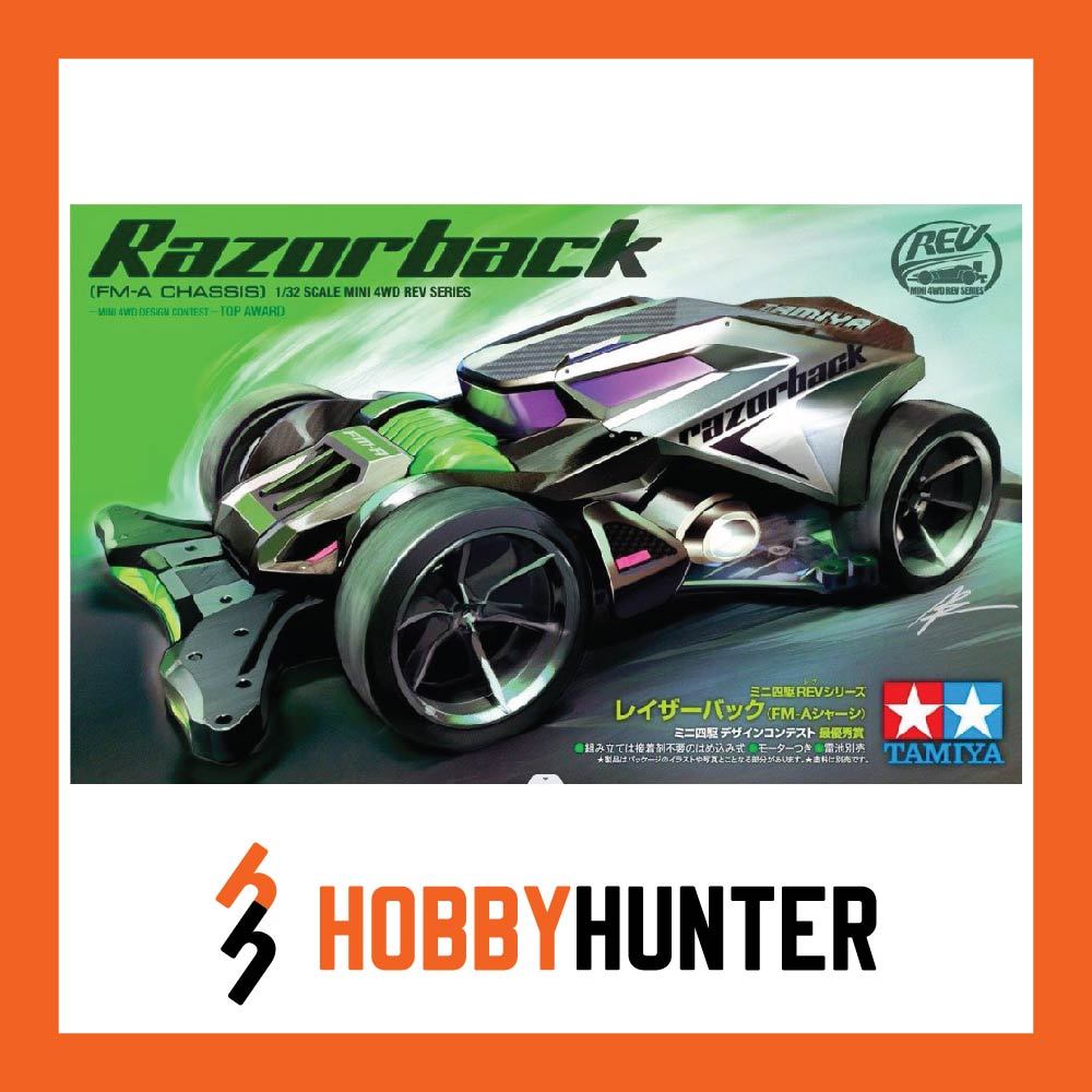 Tamiya 18713 1/32 Scale Mini 4WD REV Series Razorback (FM-A Chassis ...
