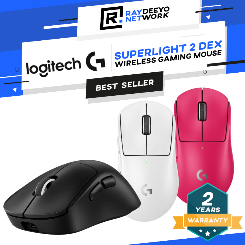 Logitech PRO X SUPERLIGHT 2 DEX Wireless Gaming Mouse [60g/Asymmetrical ...