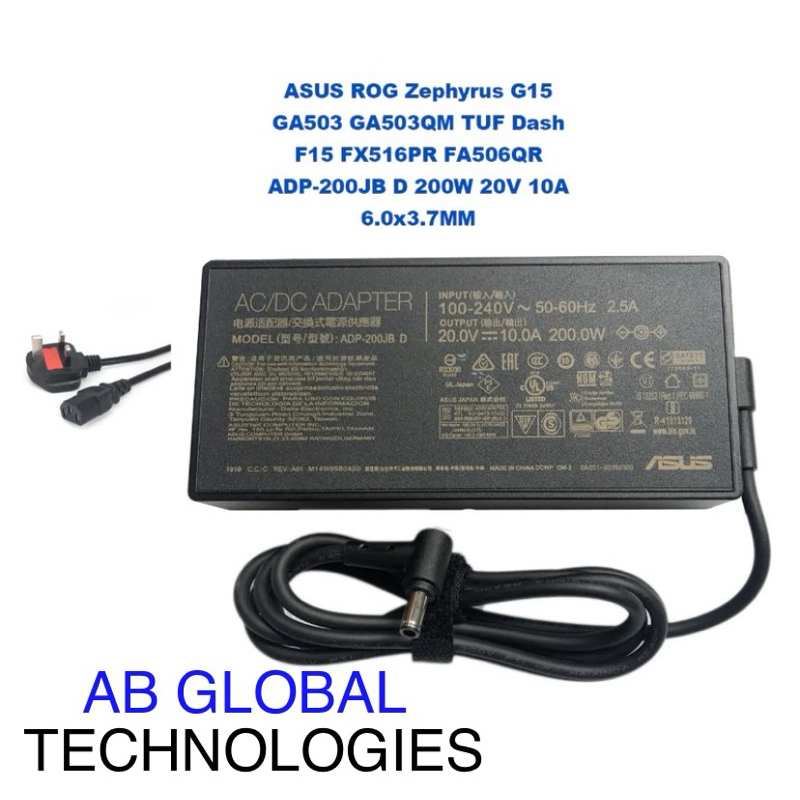 ASUS ROG Zephyrus G15 GA503 GA503QM TUF Dash F15 FX516PR FA506QR ADP ...