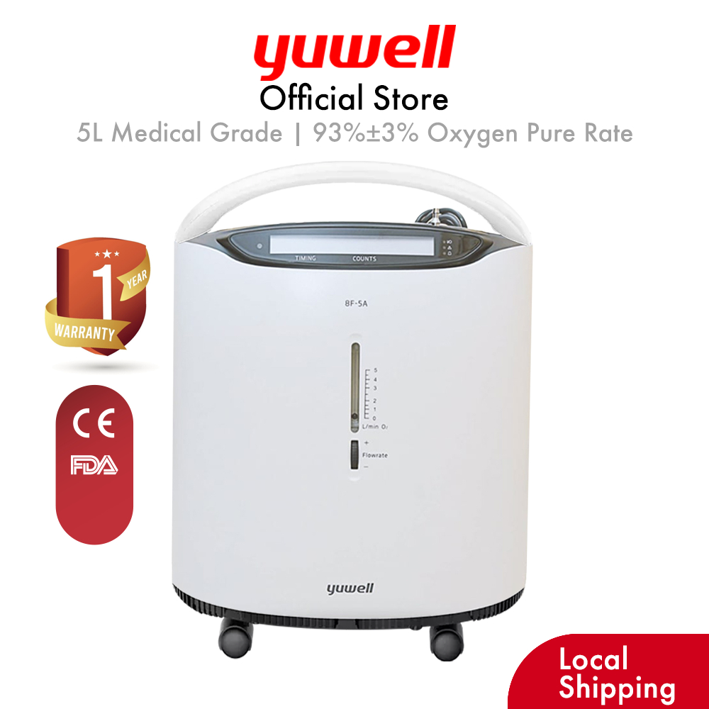 Yuwell Medical Care 8F-5A Oxygen Concentrator (1/5L) Homecare YU500 ...