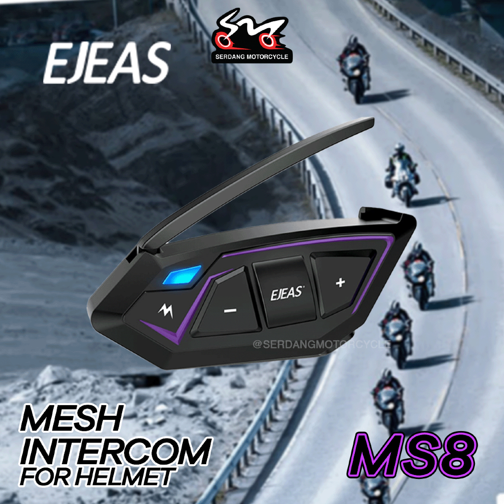 EJEAS MS8 Motorcycle Wireless Helmet Bluetooth MS8 Intercom Headset Waterproof IP67 Bluetooth 5. ...