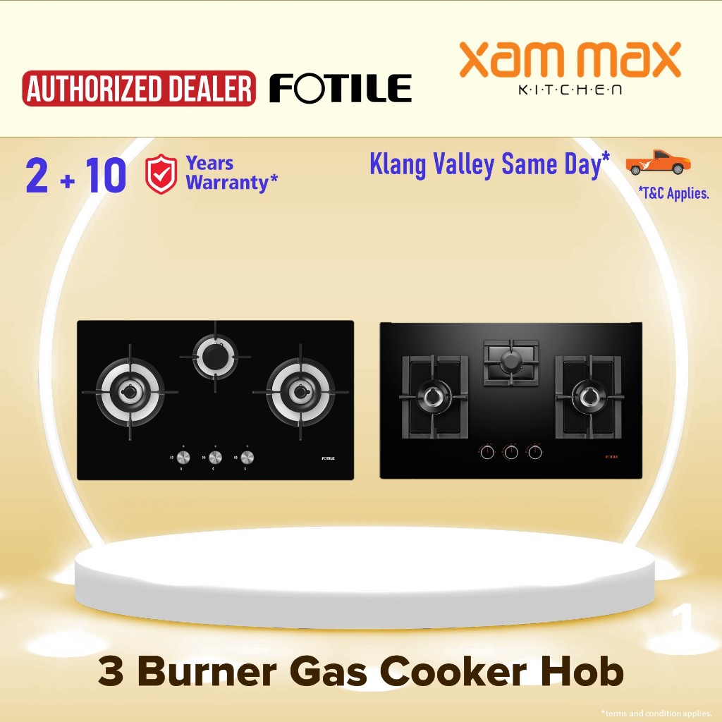 Fotile - 3 Burner Kitchen Gas Cooker Hob Build-In Cooktops / Gas Stove ...