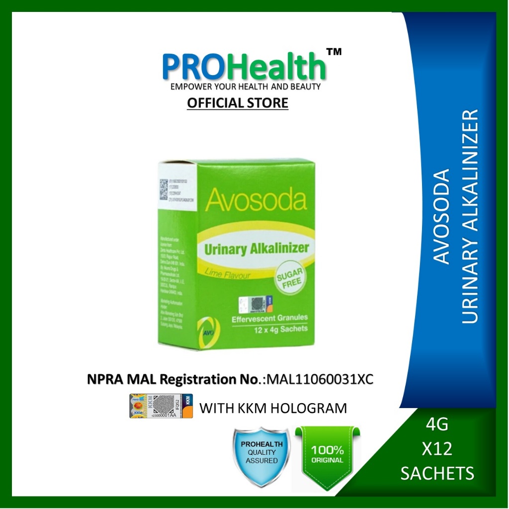 AVOSODA URINARY ALKALINIZER EFFERVESCENT GRANULES 4G 12S EXP10/26 ...