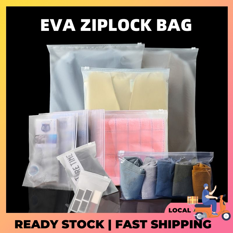 100pcs Matte Zip Lock Plastic Bag EVA Zip Bag Packaging Bag Travel ...