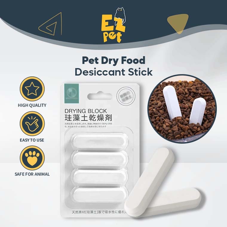 EZPET🐱【Pet Dry Food Desiccant Stick 4pcs】Dog Cat Food Drying Stick ...
