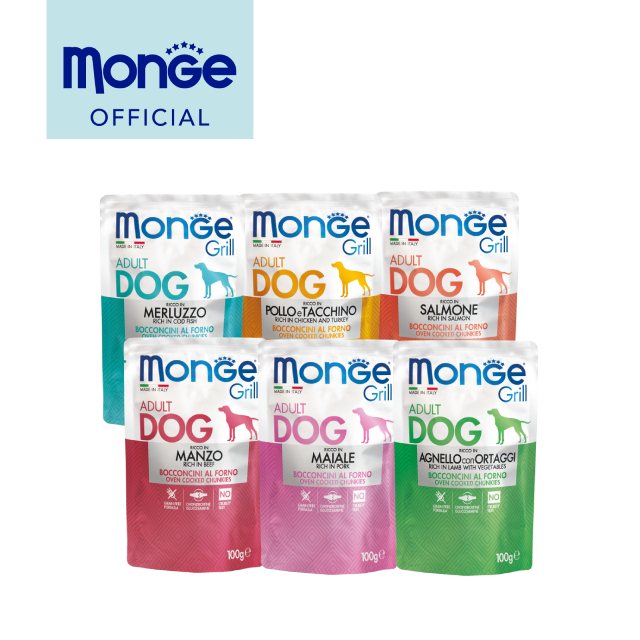 MONGE Dog Pouch Grilled - Assorted (24 x 100g) | Shopee Malaysia
