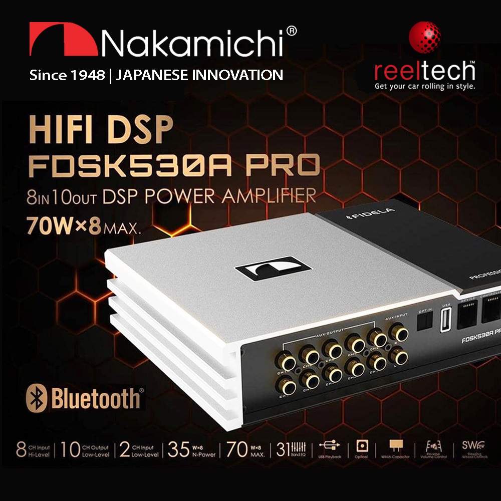 Nakamichi FDSK530A PRO - 10 Channels 8 IN 10 OUT 31 Band EQ DSP Amplifier | DSP Kereta | FDSK ...