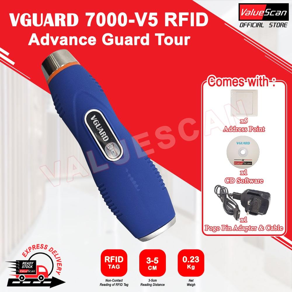 VGUARD by Valuescan 7000-V5 Advance RFID Watchman Guard Tour Device ...