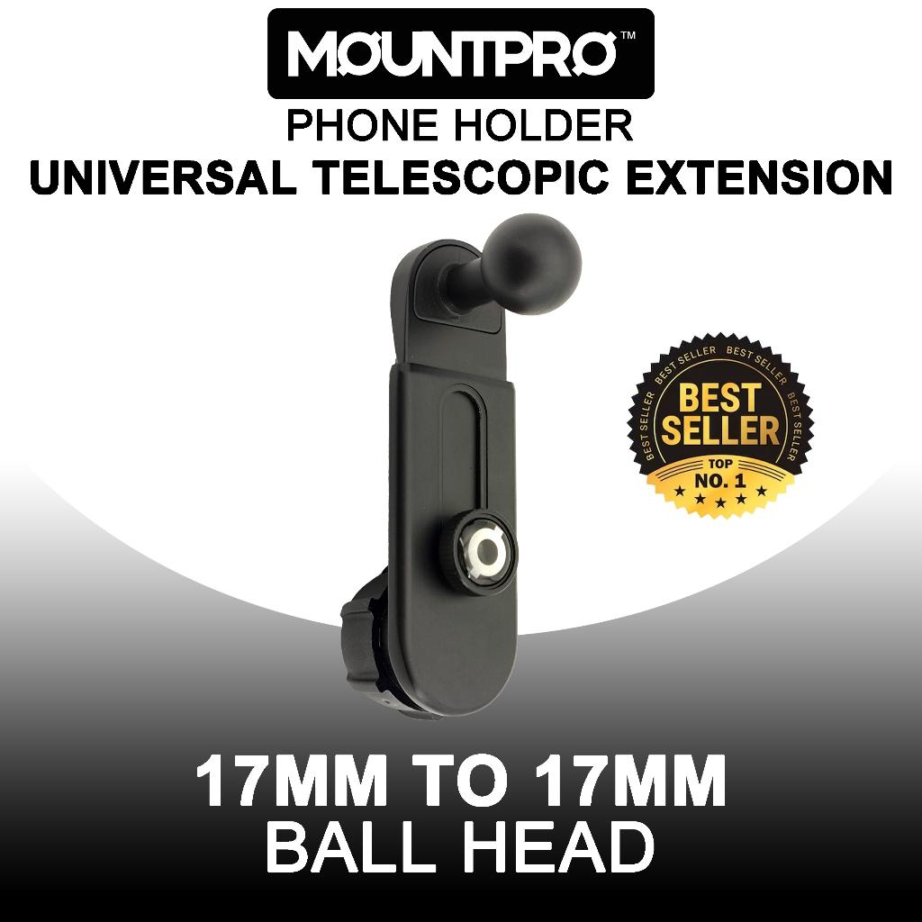 𝗠𝗢𝗨𝗡𝗧𝗣𝗥𝗢™ Universal Phone Holder Telescopic Extension (Ball Head 17mm ...