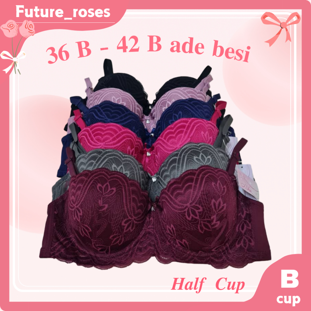 MY Ready Stock 36 - 42 B cup Baju dalam wanita saiz besar women push up ...