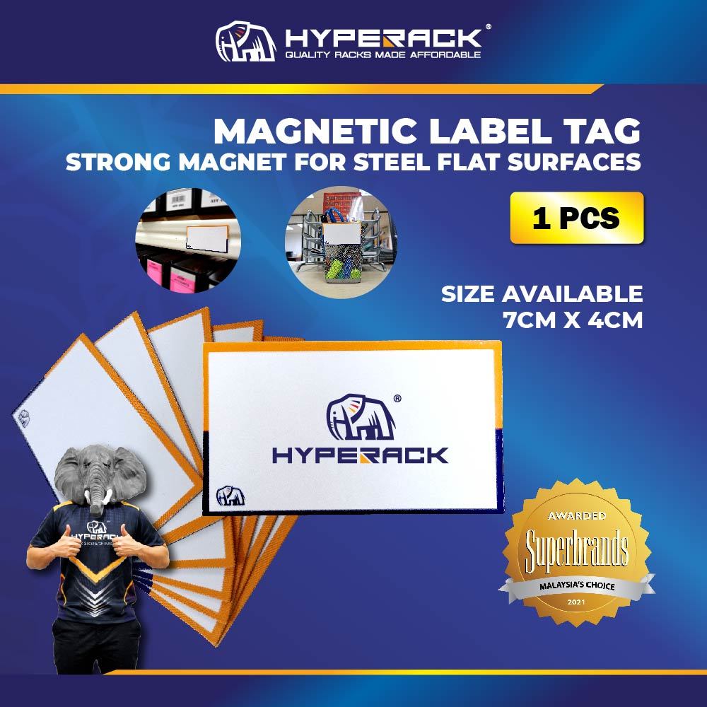 HYPERACK ™️ Magnetic Label Reusable Label Tag For Boltless Rack ...