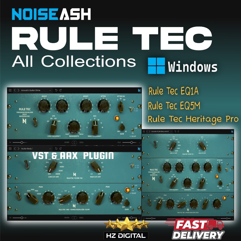 NoiseAsh RULE TEC EQ COLLECTION Vst Aax Plugin For DAW | Windows OS ...