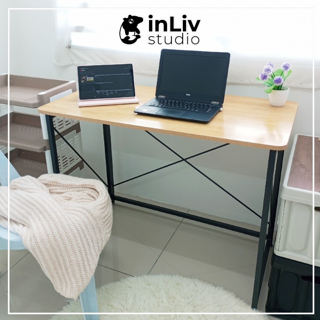 Foldable Study Table Computer Table Office Table Folding Solid Wood ...